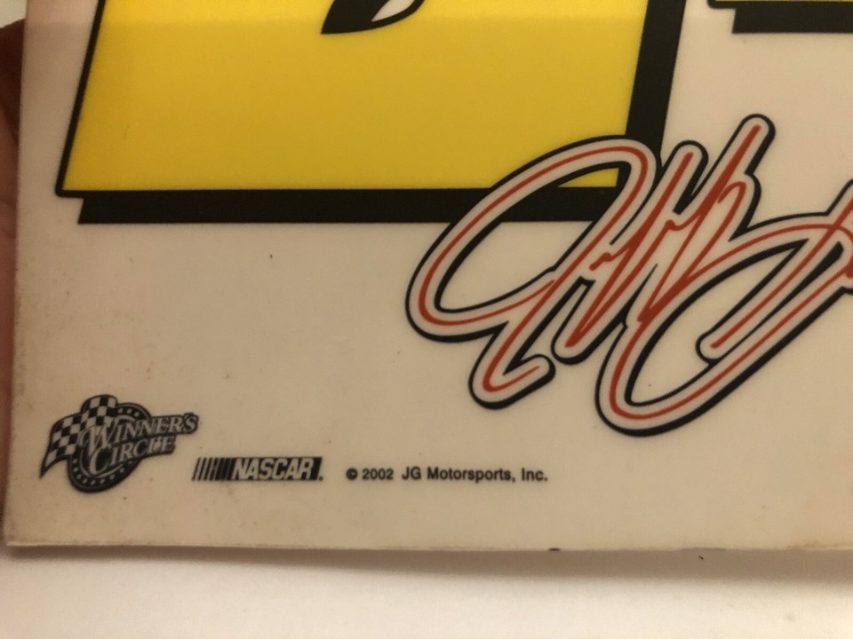 Winner’s Circle #24 JEFF GORDON Officially Licensed Static Cling Car ...