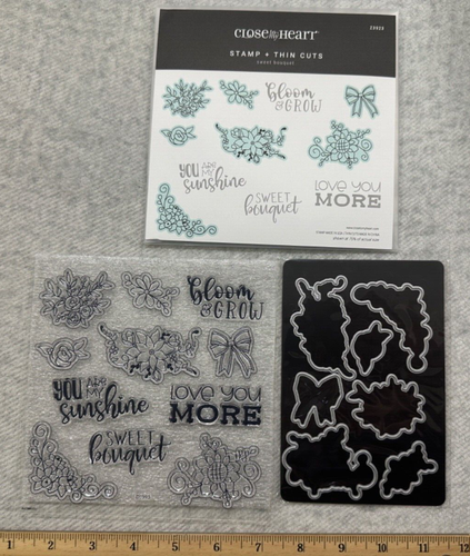 CTMH Stamp + Thin Cuts - Sweet Bouquet - Z3923 *New* Close To My Heart ...
