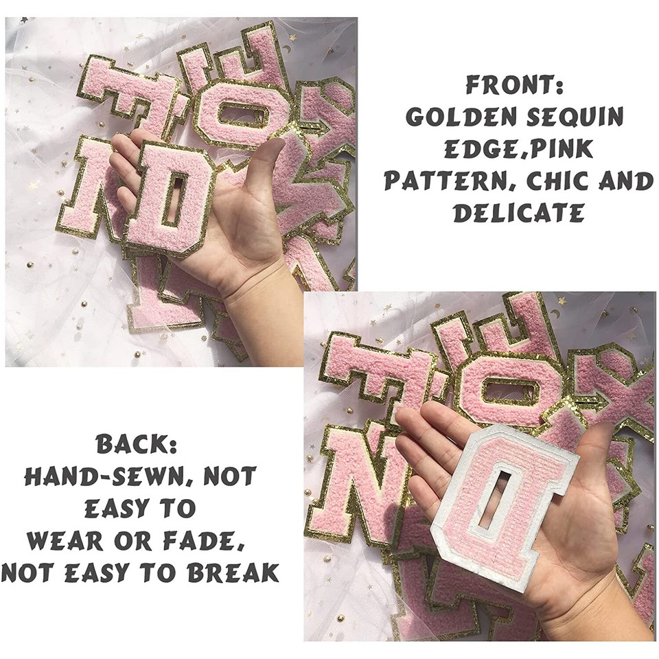 26 Pieces Chenille Letter Patches Iron on Patches,A-Z Alphabet Sew on ...