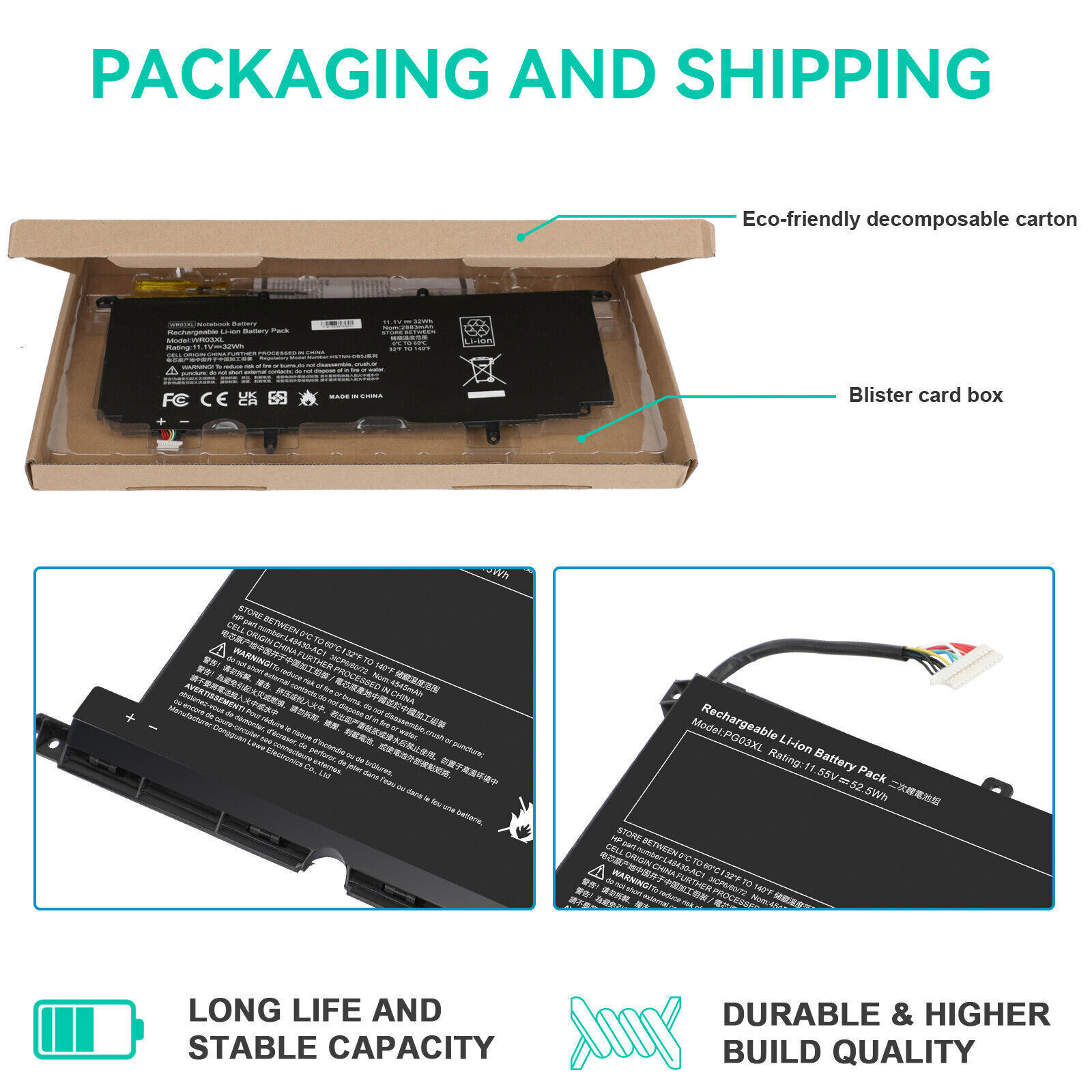 PG03XL Battery for HP Pavilion Gaming 15-DK 15-EC L48430-AC1 L48495-005 ...