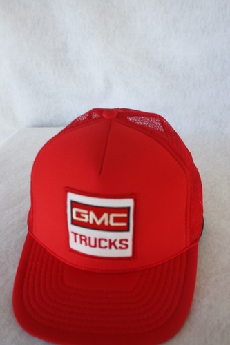 GMC TRUCKS HAT WITH EMBROIDERY PATCH , ADJUSTABLE SNAP SIZE COLOR RED ...