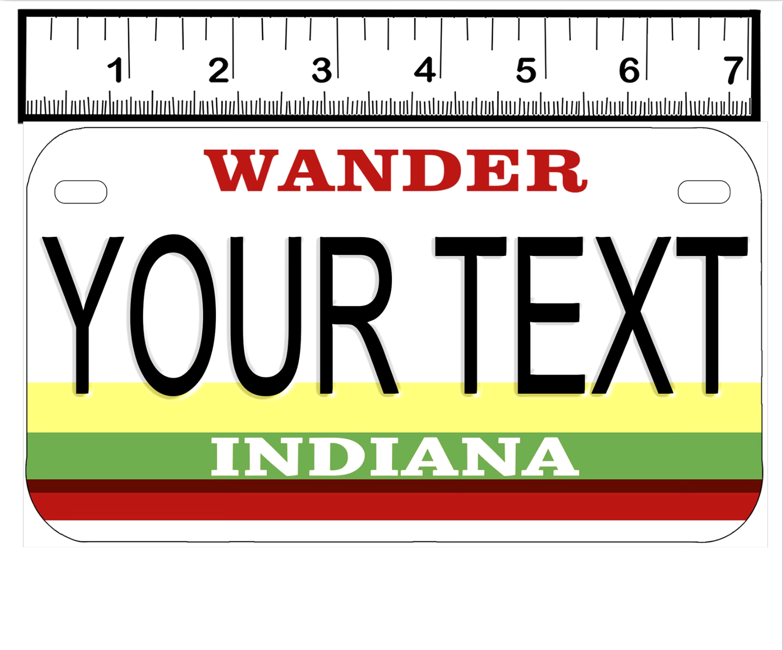 Custom Personalized Aluminum Motorcycle State License Plate-Indiana ...