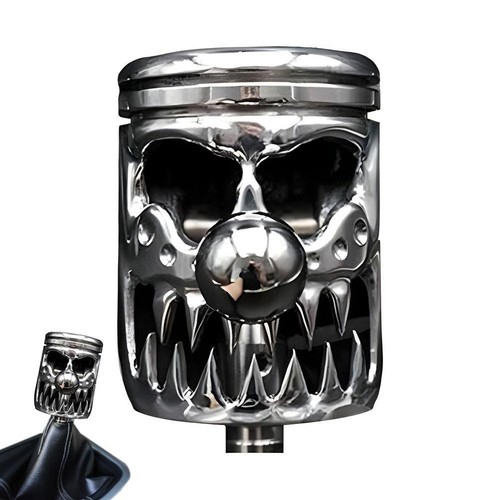 Universal Chrome Clowns Skull Car Auto Manual Shift Gear Lever Shifter ...