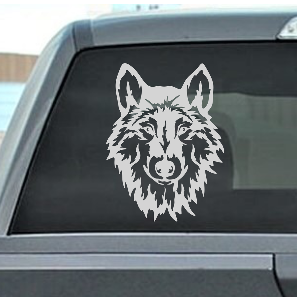 Wolf Head Decal Stickers Wolves Tumbler Car Laptop Window Wall JDM 22 ...