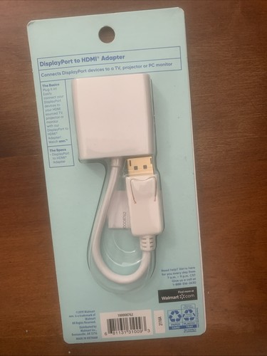 Onn DisplayPort to HDMI Cable Adapter Computer Laptop Desktop to TV ...