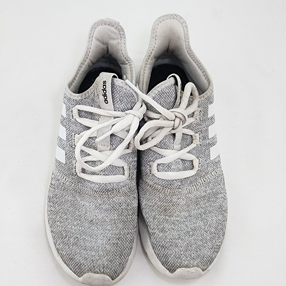 ADIDAS WOMEN 9 CLOUDFOAM PURE 2 RUNNING SHOES H04756 BLACK GRAY WHITE ...