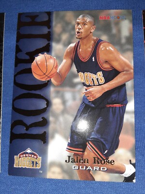1994-95 NBA Hoops #320 Jalen Rose Rookie RC Denver Nuggets basketball ...