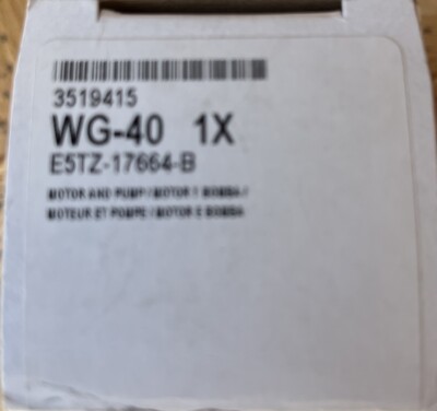 Windshield Washer Pump Front,Rear MOTORCRAFT WG-40 / Ford E5TZ-17664-B ...