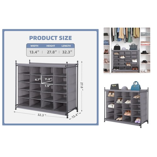 Lightweight Stackable Shoe Cube Rack with High Breathability - 20 ...