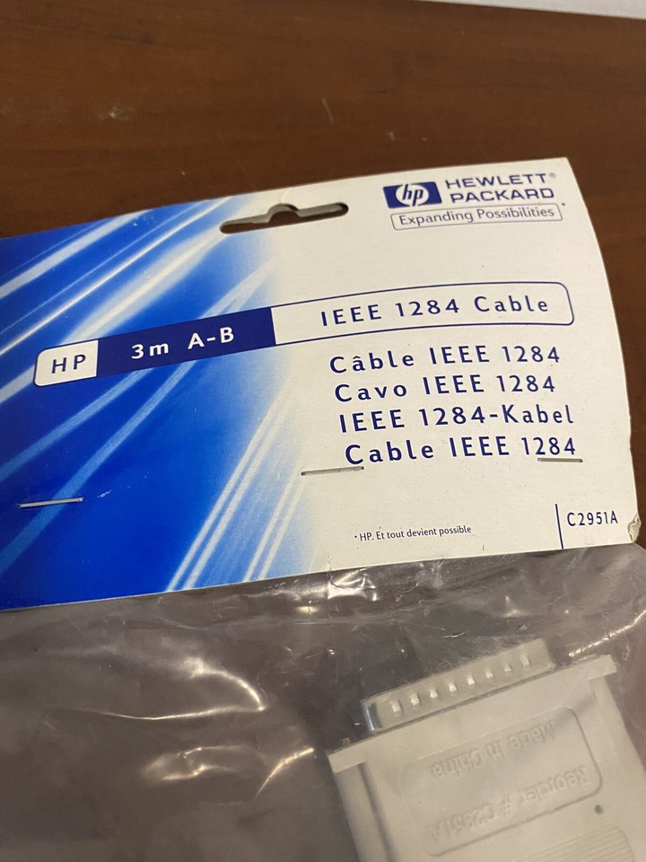 NEW HP IEEE 1284 Cable 3m A-B Centronics 36 DB 25 Model C2950A NIP NOS ...