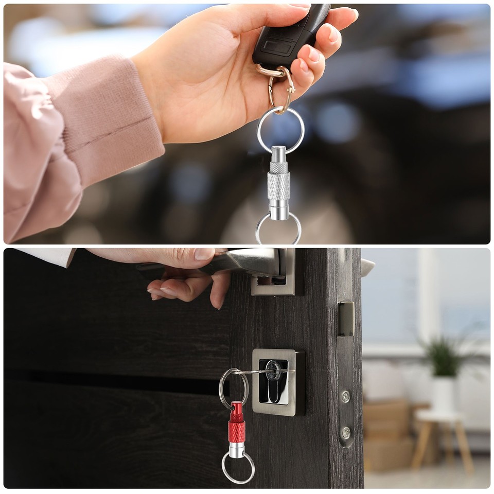 4 Pack Quick Release Keychain Pull Apart Detachable Swivel Keychain ...