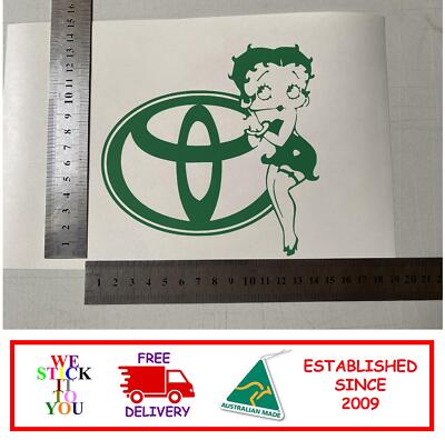 BETTY BOOP TOYOTA BUMPER STICKER, VINYL DECAL, WINDOW, LAPTOP, BIKE ...