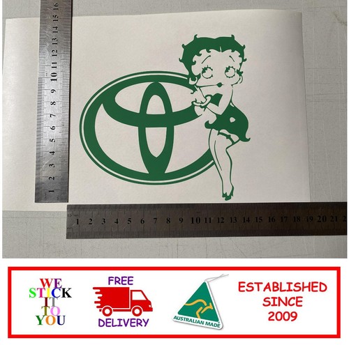 BETTY BOOP TOYOTA BUMPER STICKER, VINYL DECAL, WINDOW, LAPTOP, BIKE ...