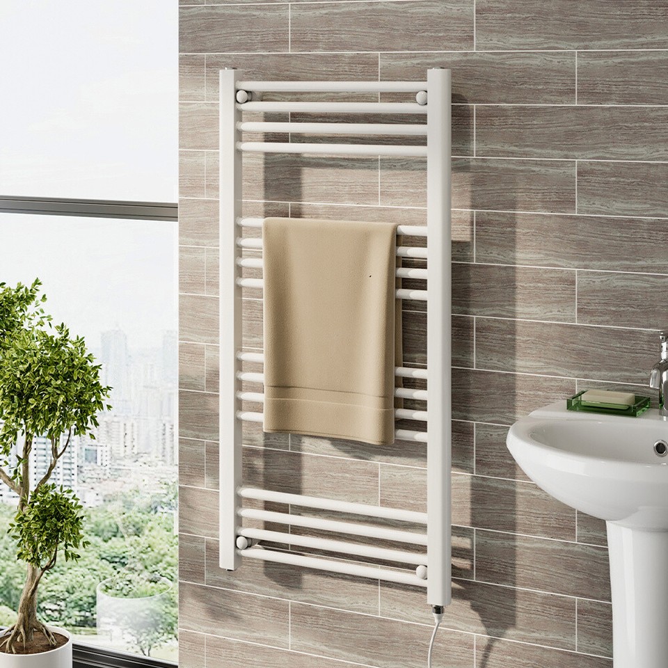 Vertical Heated Towel Bathroom Rail Radiator Ladder Warmer Electric ...