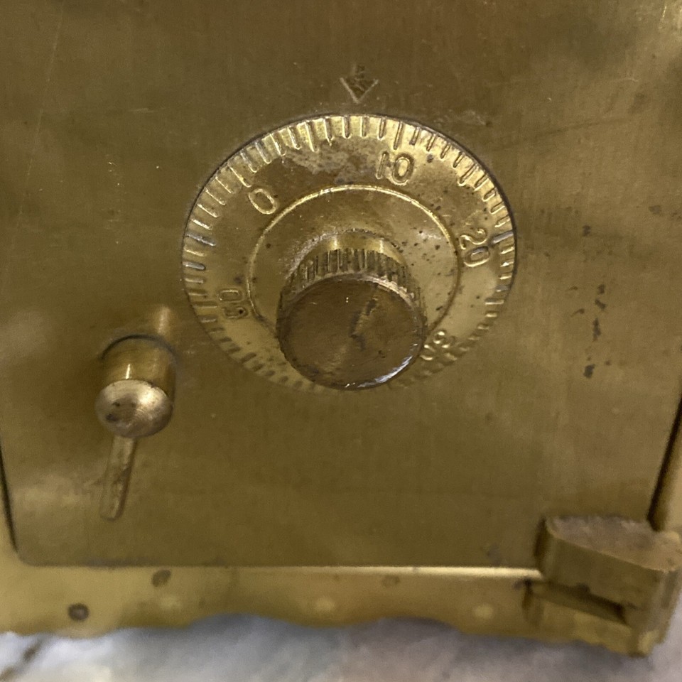 McGunn Safe Co. Antique Brass Safe Piggy Bank Dial Lock Type Vintage ...