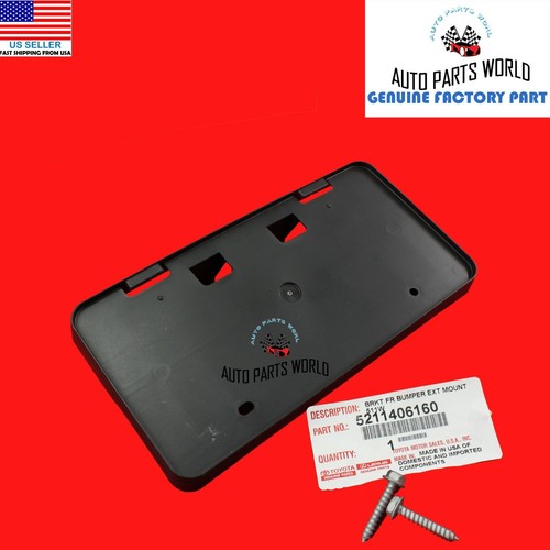 GENUINE OEM TOYOTA 12-14 CAMRY FRONT BUMPER LICENSE PLATE BRACKET 52114 ...