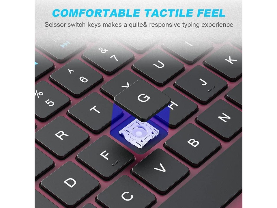 2.4GHz WisFox Wireless Keyboard Lag-Free Ultra Slim Keyboard for ...
