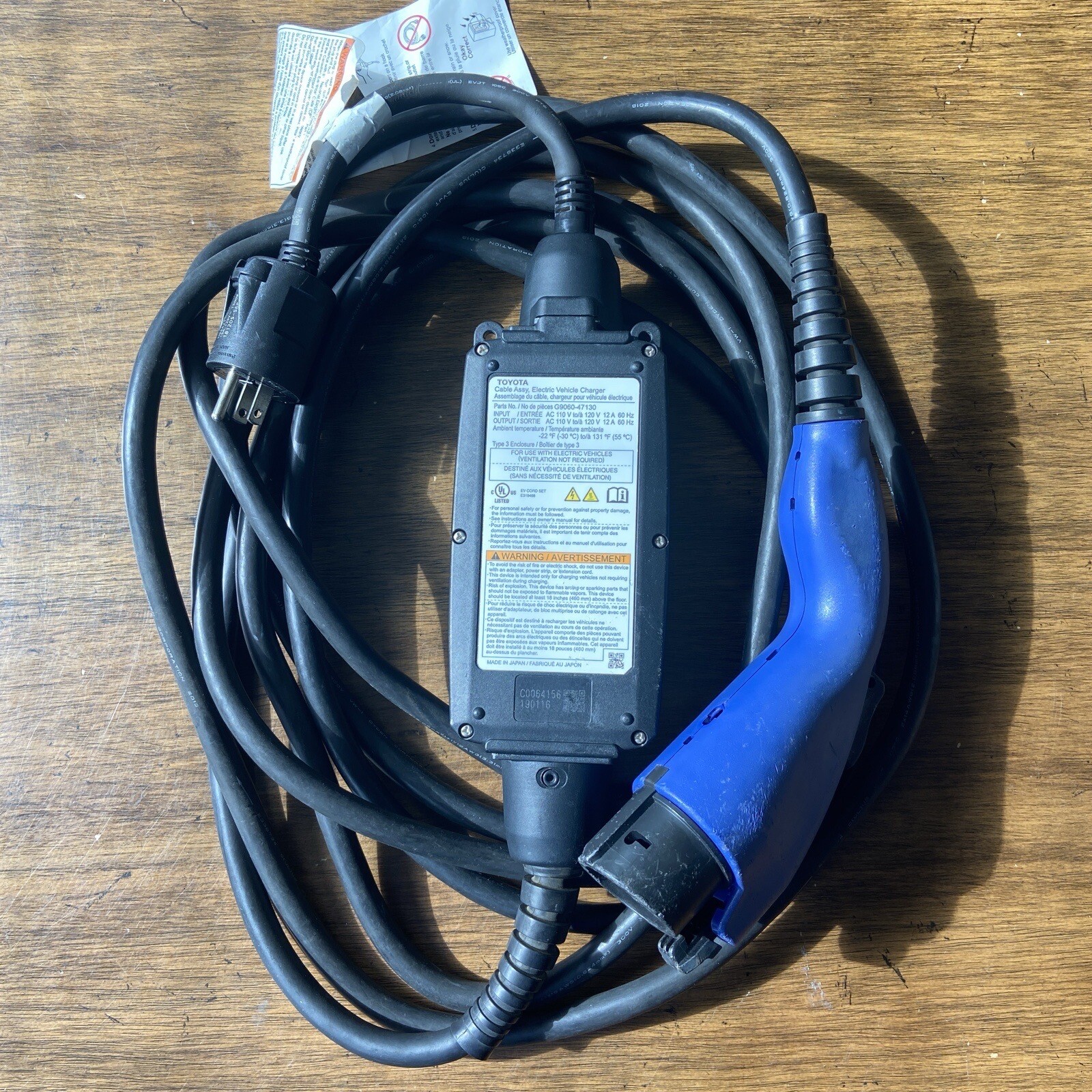 Toyota EV Charger Prius RAV4 Prime PHEV charging Cable plugIn hybrid ...