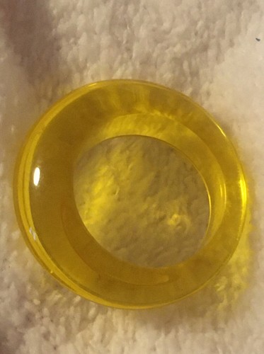 Lucite Translucent Yellow Hoop Ring Size 8.5 | eBay