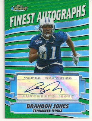 2005 TOPPS FINEST FOOTBALL - BRANDON JONES ROOKIE REFRACTOR AUTO ...