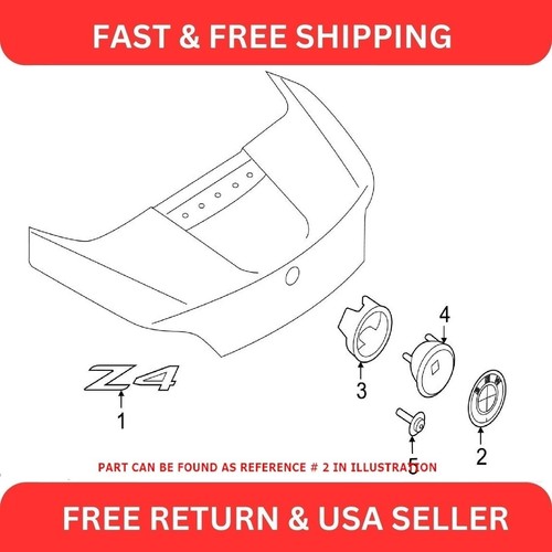 Genuine OEM Deck Lid Emblem for BMW 51147200474 | eBay