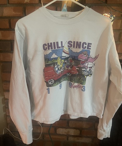 John Galt Brandy Melville Crop Top Sweater Long Sleeve Chill Since 93 ...