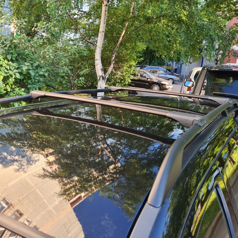 To fits Peugeot Rifter Since 2018 Cross Bars Roof Rack Black Set | eBay