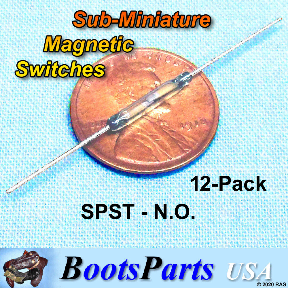 (12) Tiny MAGNETIC Switches for SECRET hidden uses, 500 mA, 100 VAC ...