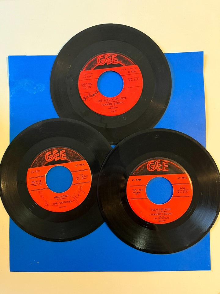 LOWER GRADED GEE LABEL 45 LOT FRANKIE LYMON & CLEFTONES DOO WOP | eBay