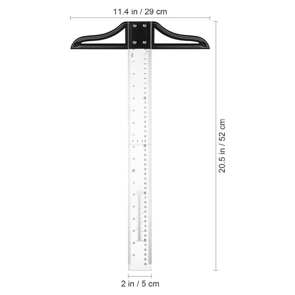 T Square Ruler Crafting Ruler T Ruler Woodworking Measuring Tool | eBay