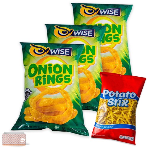 Wise Onion Rings (3, 5.85oz bags) - Potato Sitx (1, 5oz bag) - 4 Items ...
