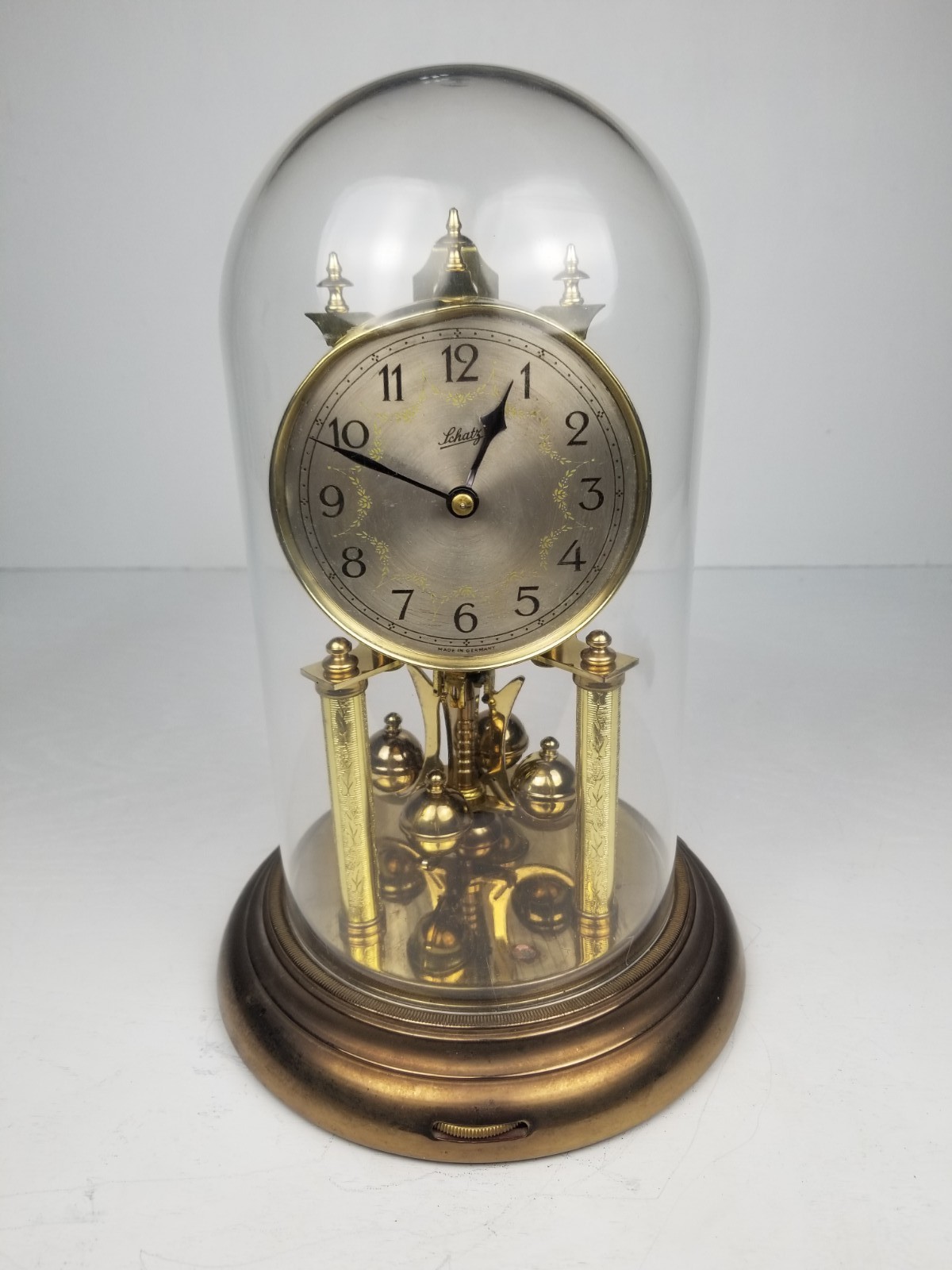 1964 Aug. Schatz & Sohne Brass 400 Day anniversary Clock Pendulum ...