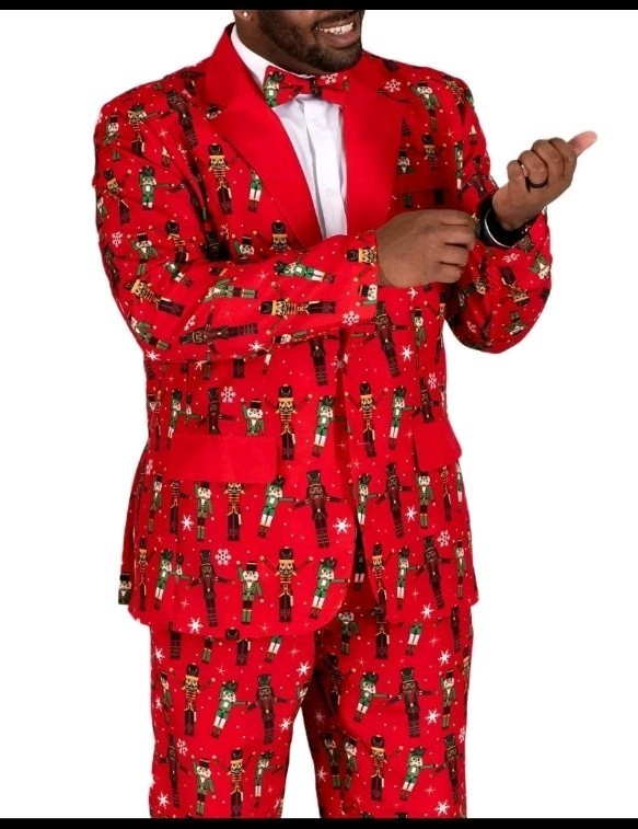 DEC 25TH Men's 3-Piece Light Up Holiday Suit Size M Nutcracker Red | eBay