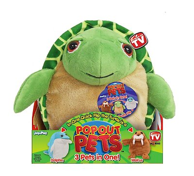 New Pop Out Pets Fantasy,Reversible Plush Toy,Get Turtle, Dolphin ...