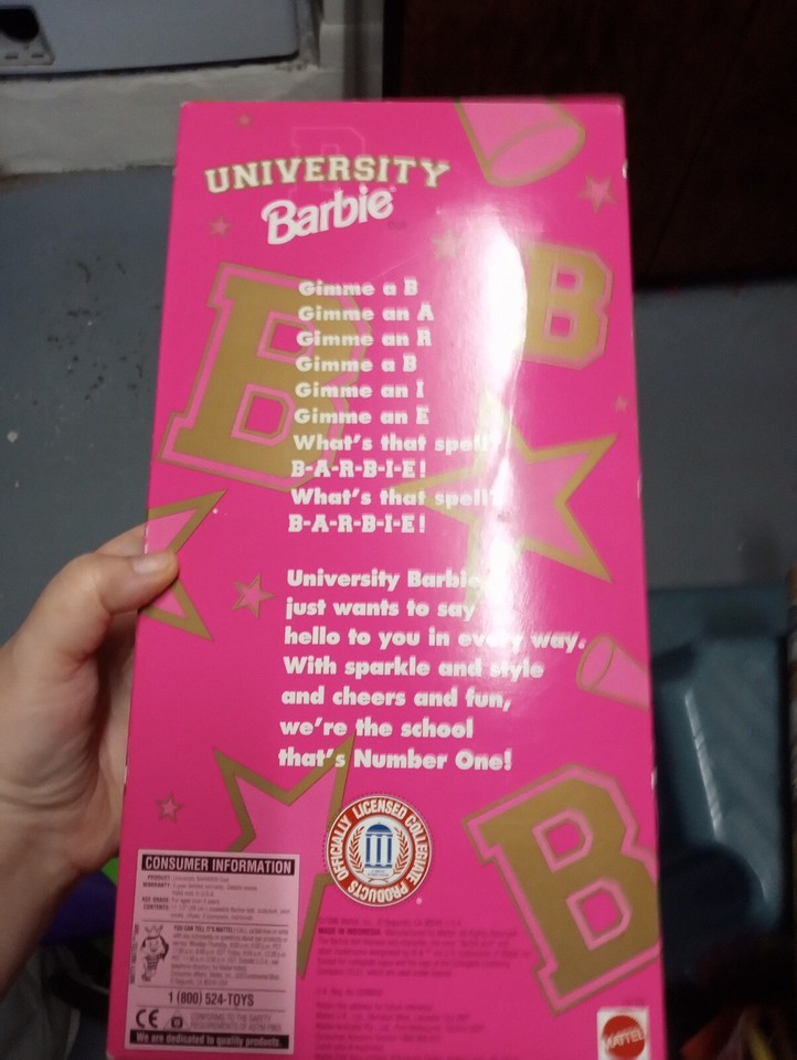 NIB GEORGIA TECH UNIVERSITY Cheerleader BARBIE Doll 1996 NEW Atlanta GA ...