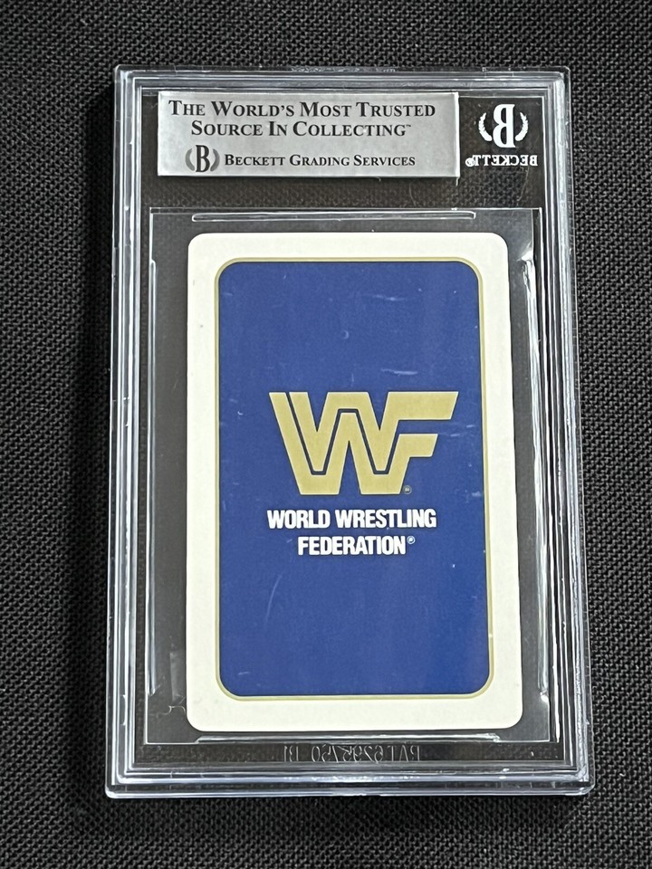 BRUTUS BEEFCAKE 1988 WWF SUPERSTARS SIGNED AUTOGRAPH PLAYING CARD BAS ...