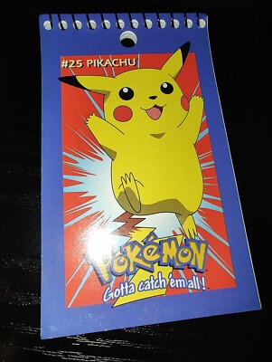 Pokemon Pikachu Small Notepad Memo Pad 3"x5" Nintendo 1999 NEW | eBay