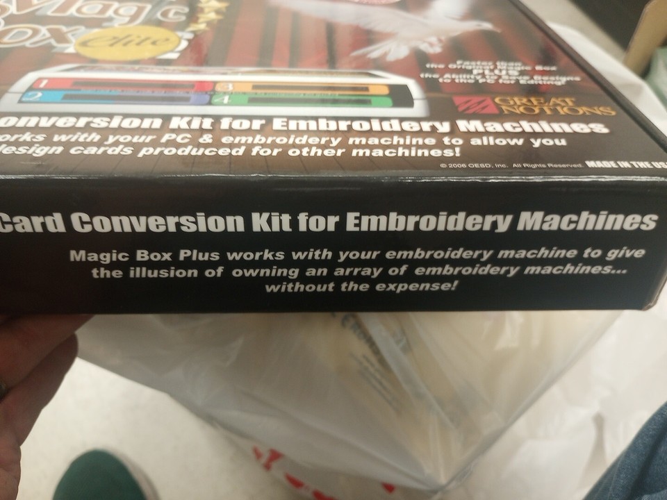 Rare Mini Magic Box Elite Card Conversion Kit Embroidery W/ Extras ...