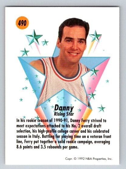 1991-92 Skybox Danny Ferry #490 Cleveland Cavaliers | eBay