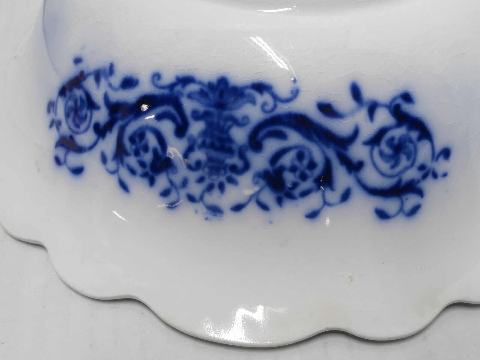 Antique WH Grindley FB Doris Flow Blue 9" Serving Bowl - s4e | eBay