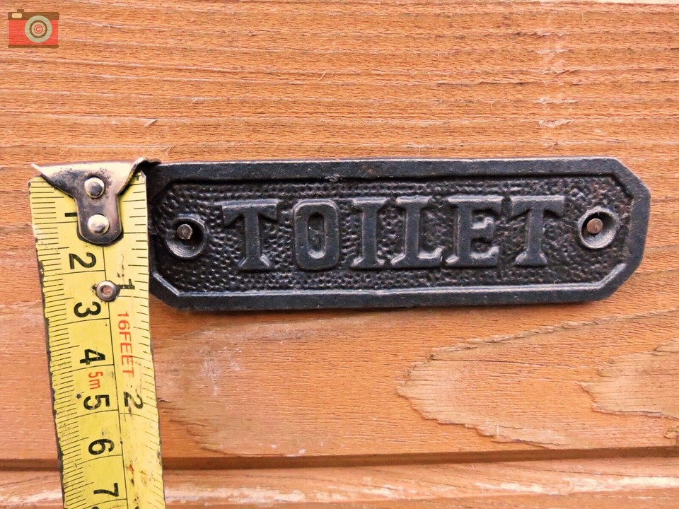 CAST IRON "TOILET" SIGN PLAQUE. Stylish Vintage Antique Look ...