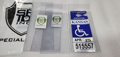 Lot 4 Handicap Parking Placard Holder Rear View Mirror Disability ID ...
