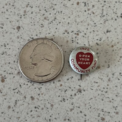 1928 Open Your Heart Community Fund Pinback Button #46966 | eBay