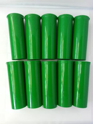 Box of 10 - 60 Dram Green Medical Pop Top Bottle Rx Vial Herb Pill Box ...