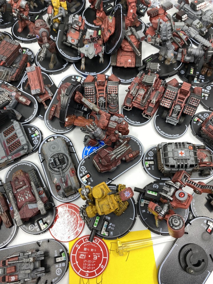 Mechwarrior Large Lot of Dragon's Fury Faction Vehicle Infantry Mech ...