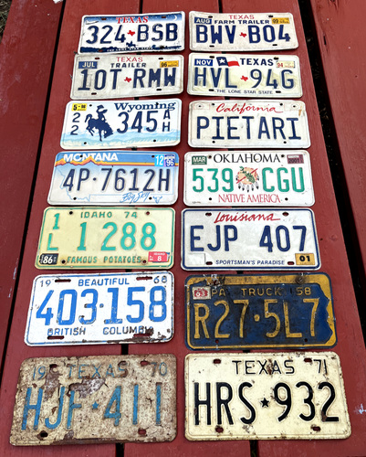 LOT of 12 Vintage Metal License Plates | eBay