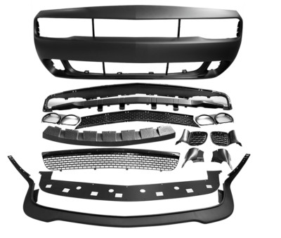 Fit 2015- 2023 Dodge Challenger Front Full Bumper Cover & HC Style Lip ...