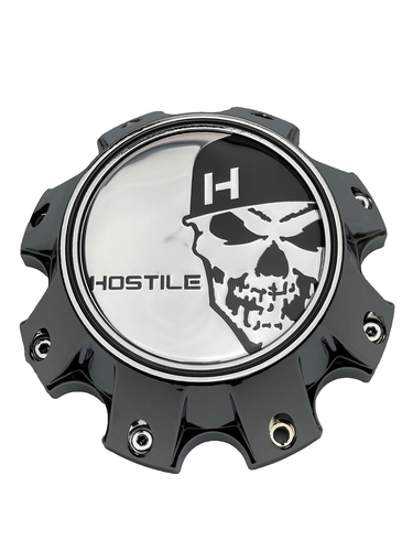 Hostile Special Edition Skull Logo Chrome 8 Lug Wheel Center Cap HC ...