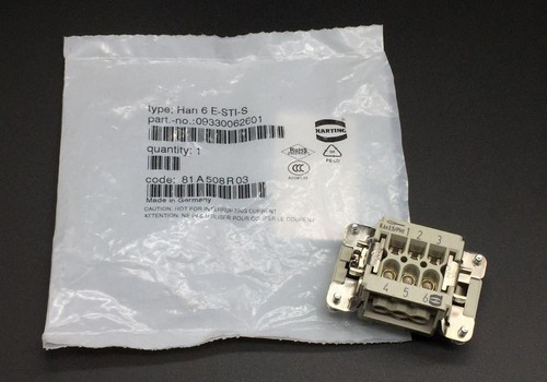 NEW Harting HAN 6 E-STI-S Heavy Duty Connector 6-Pin 16Amp 500V | eBay