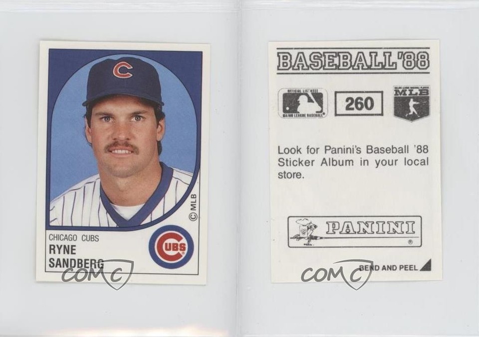 1988 Panini Album Stickers Ryne Sandberg #260 HOF 0j9e | eBay UK